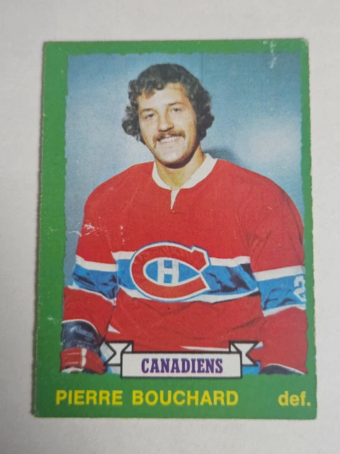1973-74 O-PEE-CHEE NHL Hockey #261 Pierre Bouchard Montréal Canadiens Noir EUR 2,05 - PicClick FR