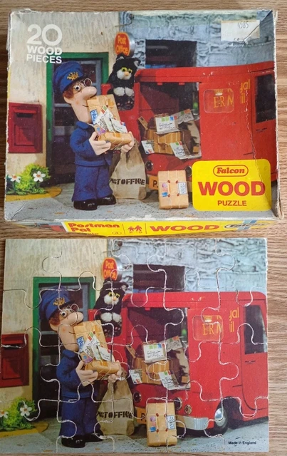 VINTAGE 1980'S POSTMAN PAT 20 Piece Plywood Jigsaw Puzzle by FALCON ...