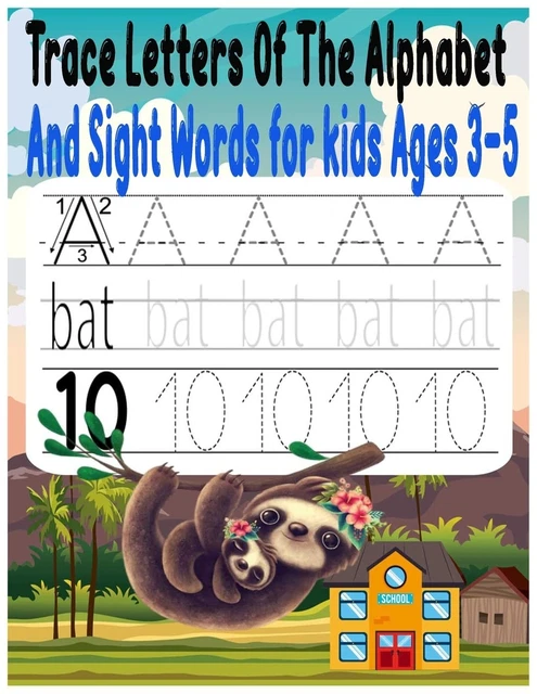 SAMI BOOK TRACE Letters Of The Alphabet And Sight Words for kids Ages 3 ...