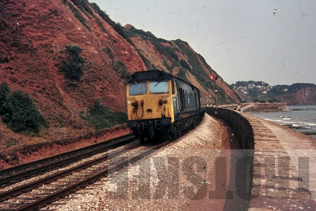 35MM SLIDE BR British Rail Diesel Loco Class 50 50004 Teignmouth 1976 ...
