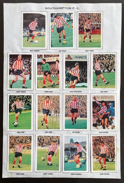 SOUTHAMPTON SIGNED 1969/70 FKS Soccer Stars Team sticker card set KEN ...