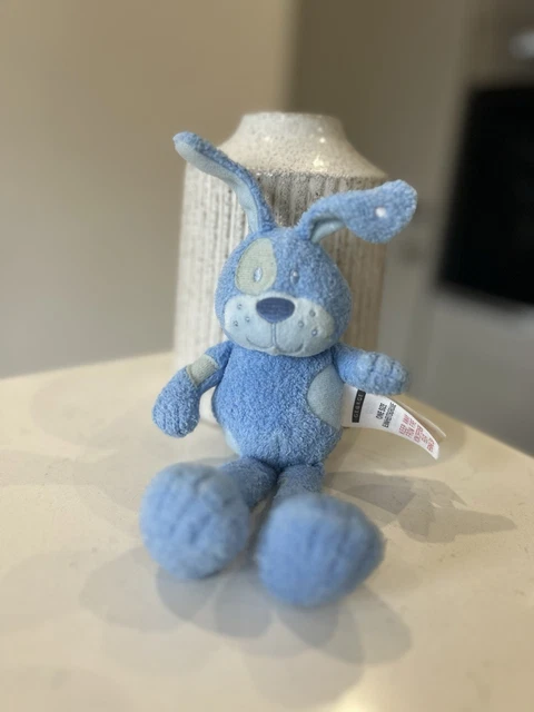 VINTAGE GEORGE PUPPY Dog Blue Patch Soft Toy Teddy Small Retired £37.07 ...
