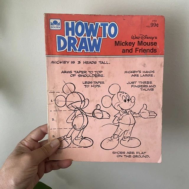 VINTAGE GOLDEN ‘HOW To Draw Mickey Mouse & Friends’ BOOK 1983 Walt ...