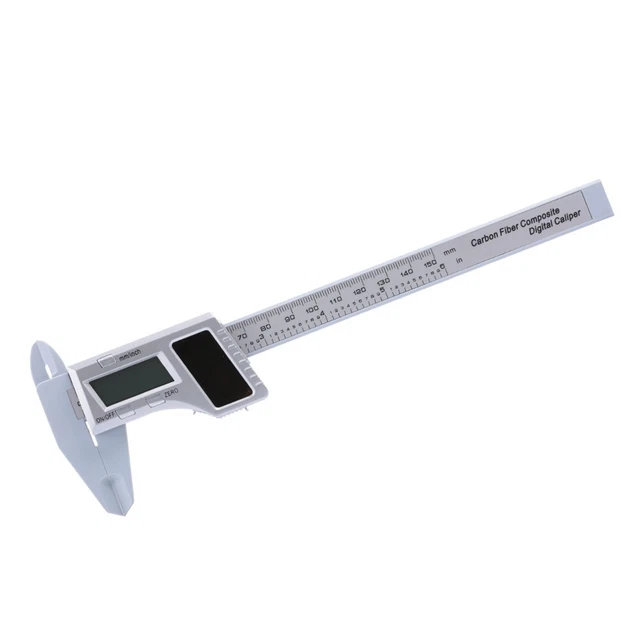 SOLAR POWERED PLASTIC Digital Caliper with Clear Scale and Fine ...