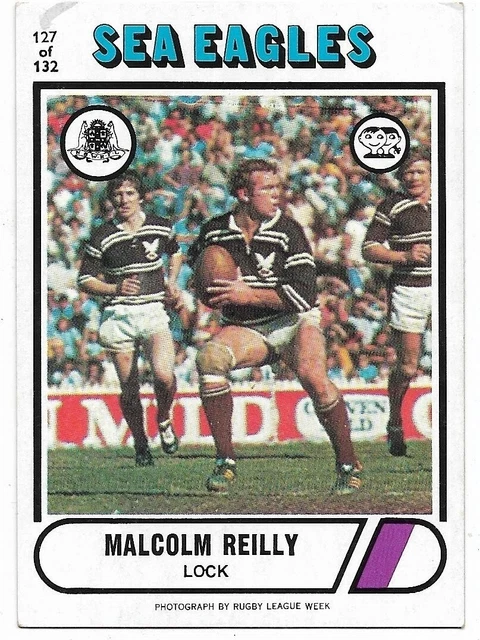 1976 NRL RUGBY League Scanlens (127) Malcolm REILLY Sea Eagles EUR 6,12 ...