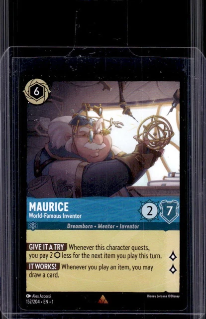 2023 DISNEY LORCANA English Maurice World Famous Inventor Rare #152/204 ...