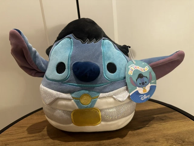 STITCH SQUISHMALLOW ELVIS Disney 8" Plush Soft Toy NEW UK Lilo & Stitch ...