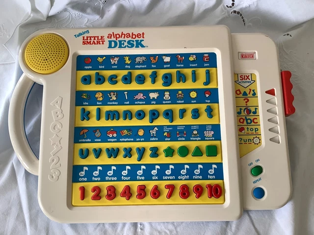 VTECH VINTAGE (1990'S) talking little smart alphabet desk tested good ...