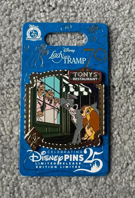 DISNEY PINS LADY and the Tramp 70th Anniversary Tonys Restaurant Brand ...