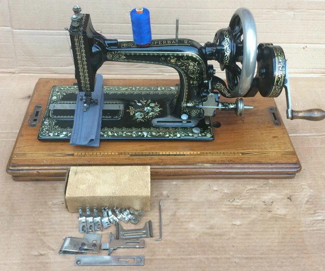 ANTIQUE WERTHEIM SUPERBA Hand crank Sewing machine £365.00 - PicClick UK