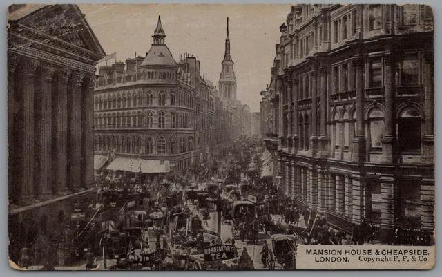 POSTCARD MANSION HOUSE & Cheapside London Posted 1907 EUR 6,97 ...