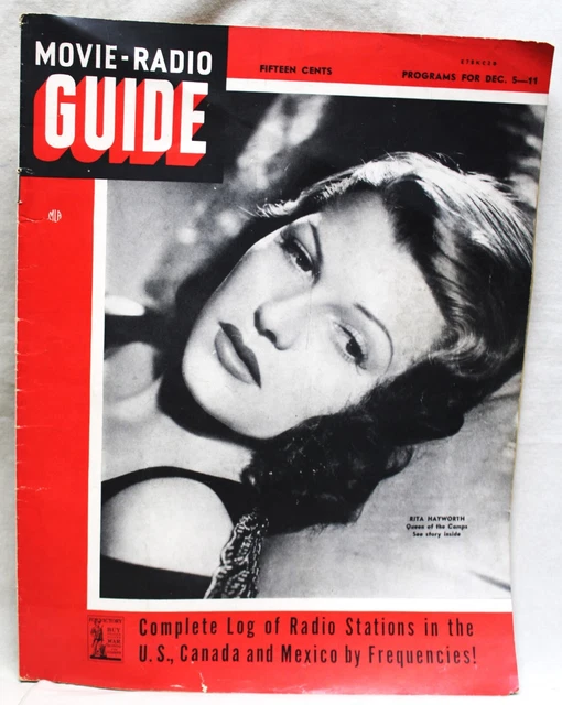 MOVIE-RADIO GUIDE MAGAZINE 5-11 December 1942 Wwii Vintage Rita ...