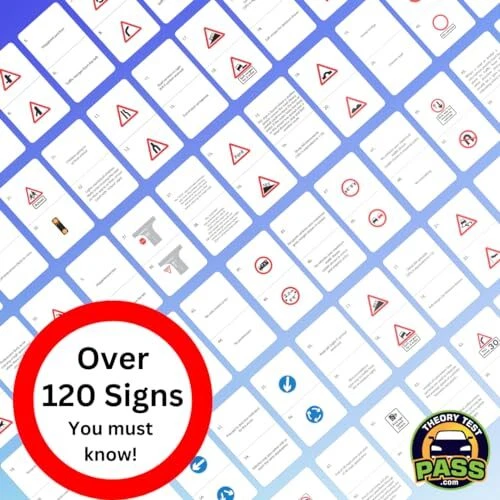THEORY TEST PASS Road Signs Flash Cards 2024 UK– Practical and Easy To ...