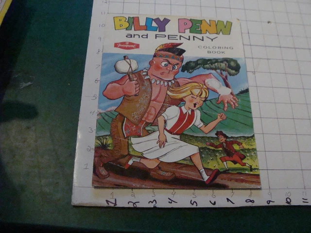 VINTAGE BILLY PENN and PENNY coloring book, pensupreme, one page ...