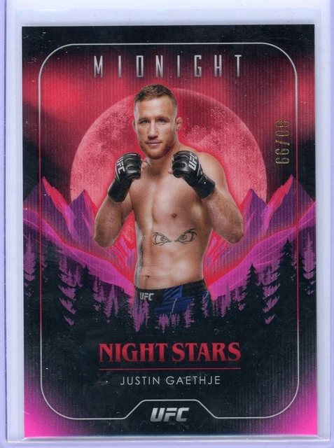 2024 TOPPS MIDNIGHT UFC Night Stars Twilight/99 Justin Gaethje #NS-6 ...