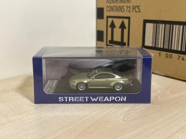 1/64 STREET WEAPON Nissan Silvia S15 Rocky Bunny Jade Green(Hot Wheels ...