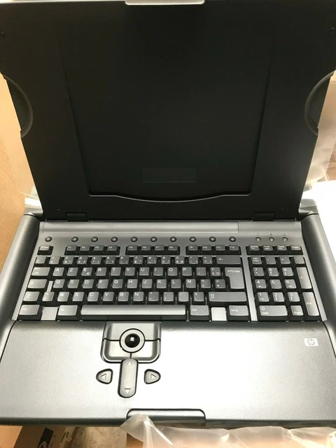 HP KB-0030 1U Integrated Server Rackmount clavier Keyboard Trackball ...