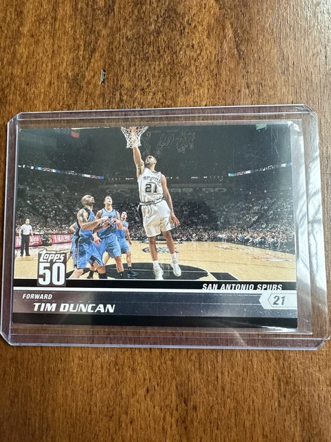 CARTE DE BASKETBALL Tim Duncan 2008 Topps NBA 50th Anniversary #1 de 50 ...