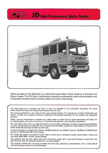 DATA SHEET - Cheshire Fire Engineering - Water Tender - Brochure (DB447 ...