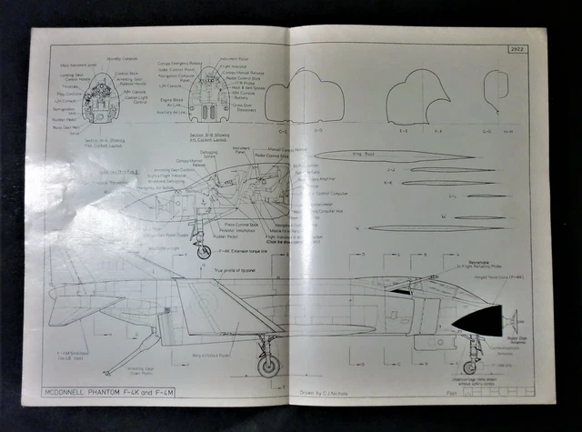 MODELING - AIRCRAFT Drawing - McDonnel Phantom F-4K and F-4M - C. J ...