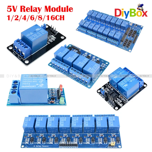 1/2/4/6/8/16 CHANNEL 5V Relay Board Module Optocoupler LED For Arduino ...
