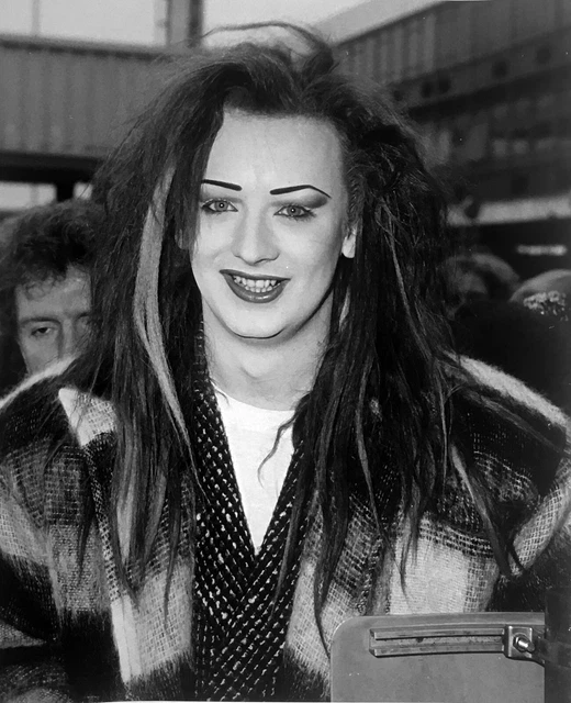 FOTO VINTAGE ORIGINALE, La pop star Boy George, stampa 37x30 cm, Scope ...