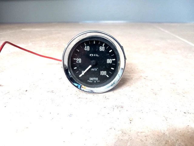 CLASSIC MINI COOPER S Smiths Mk1 Works Full Face Oil Pressure Gauge ...