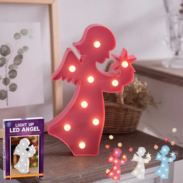 LED ANGEL Light, Nordic Style Wall Mount Table top Festive Party ...