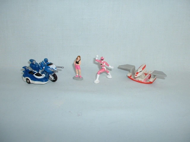 POWER RANGERS MICRO MACHINES PINK RANGER Complete Figures Toy Set (1994 ...