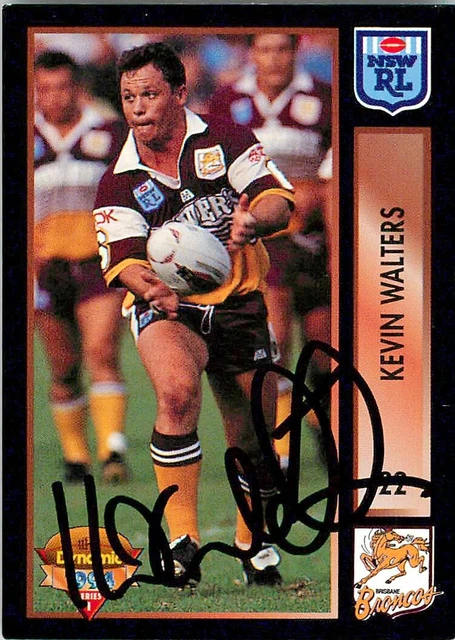 SIGNED 1994 BRISBANE BRONCOS NRL Card KEVIN WALTERS EUR 10,94 - PicClick FR