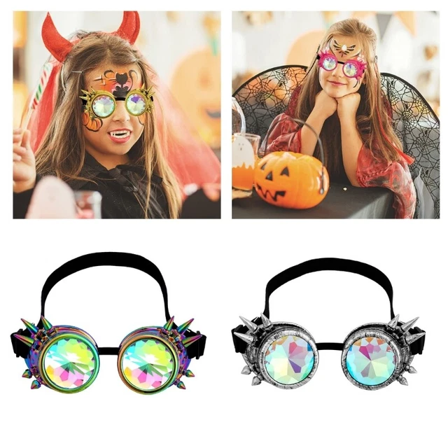 PUNK GOGGLES WITH Rivets Gentlemen Head Wear Pilot Steampunk Bike ...