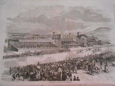 ENGRAVING 1857-INAUGURATION OF the races of the Bois de Boulogne £5.56 ...