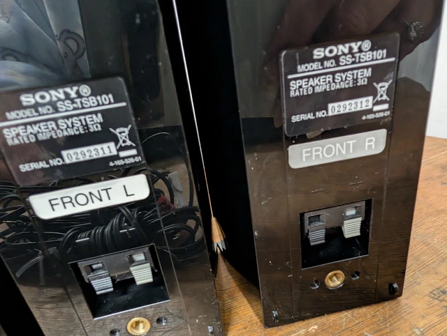 SONY SPEAKERS SURROUND Sound Speaker System Set SS-TSB101 SS 5 Pieces 3 ...