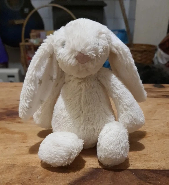 JELLYCAT 15CM BASHFUL Twinkle Bunny Rabbit Plush Soft Toy Silver Star Ears £8.99 - PicClick UK