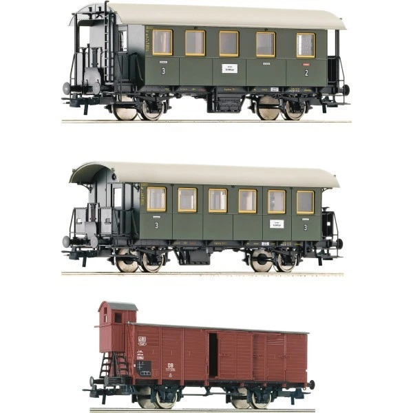ROCO 6200040 H0 3er Set Personenwagen, Nebenbahnzug, DB, Ep. III H0 ...