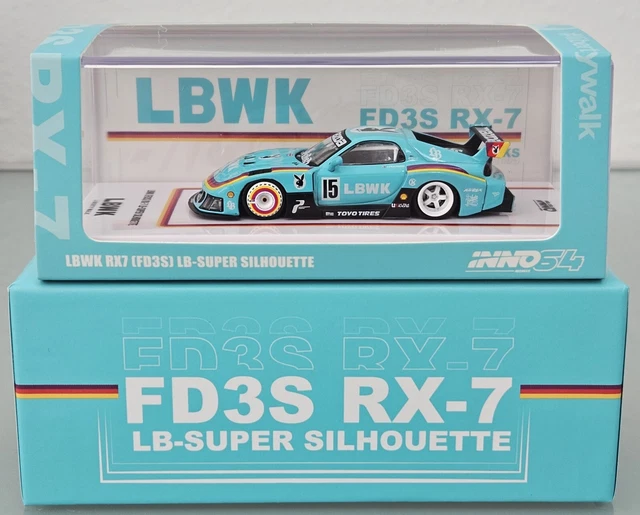INNO64 LBWK RX7 LB-SUPER SILHOUETTE Hobby Expo Teal 1/64 $23.95 - PicClick