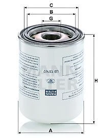 MANN-FILTER LB1374/2 FILTRO tecnologia aria compressa EUR 84,50 ...