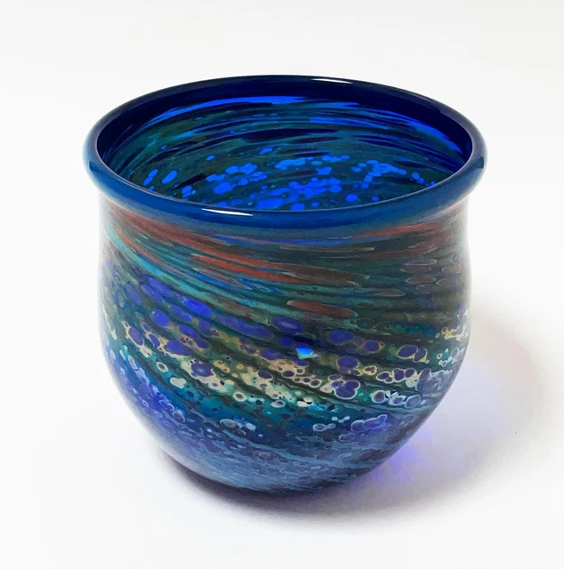 GERRY REILLY MELTING Pot Australian Studio Art Glass Vase Signed 1991 £ ...