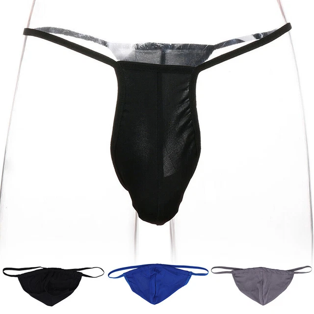 MEN G-STRING THONG Bulge Pouch Panties Micro Bikini T-back Underwear ...