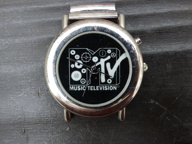 VINTAGE MTV WRIST Watch Battery Operated Silver Finish Zeon 1996 ...