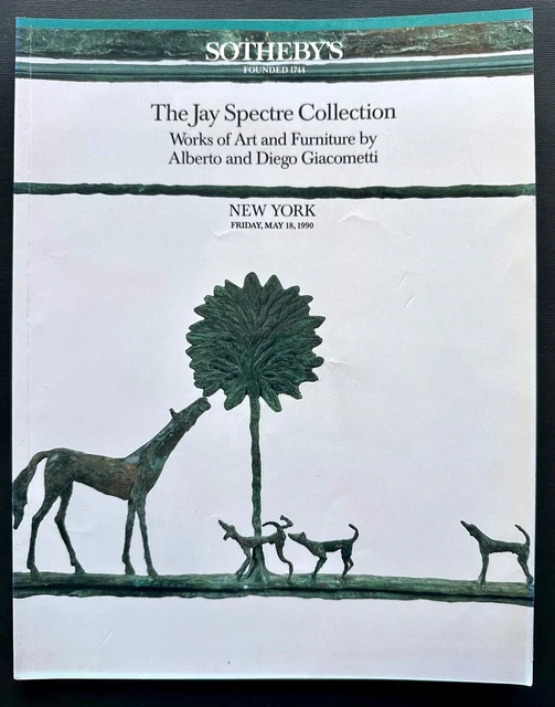 SOTHEBY’S CATALOGUE JAY Spectre Collection Giacometti New York May 1990 ...
