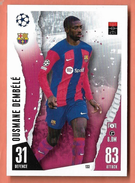TOPPS MATCH ATTAX 2023-2024 CARD N.133 Ousmane Dembélé FC Barcelona ...