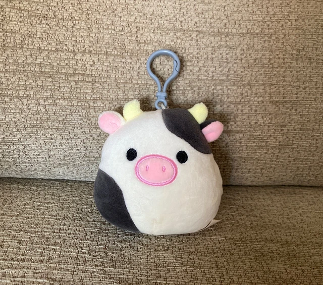 SQUISHMALLOW 4& CONNOR The Cow Clip On Soft Toy Plush Keyring Mini ...