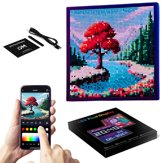 LED RGB PIXEL Display Frame 64x64 Bluetooth-Compatible for DIY Game ...