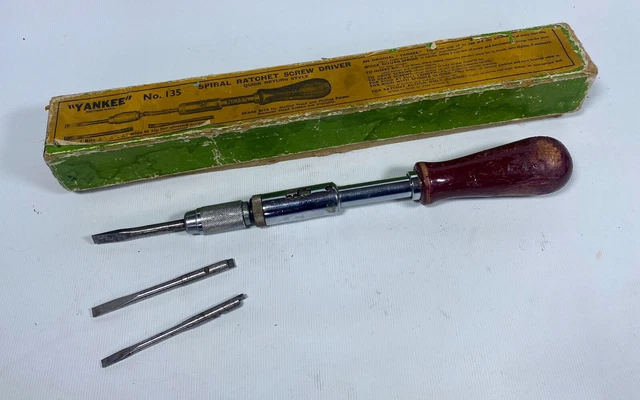 VINTAGE STANLEY YANKEE 135 Spiral Ratchet Pump Action Screwdriver With ...