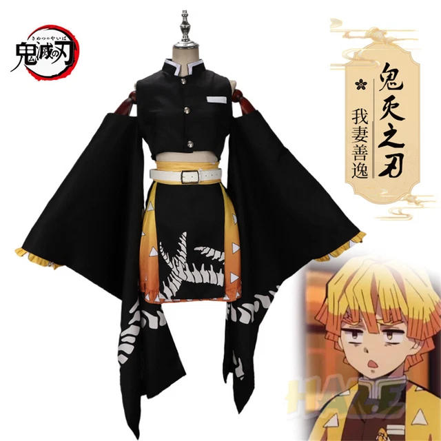 GHOST SLAYER COS clothing Agatsuma Zenitsu Sexy Skirt Anime Cosplay EUR ...