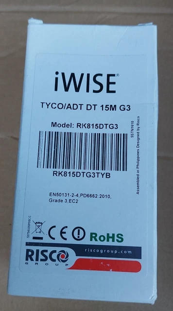 RISCO IWISE DTAM Dual Technology Motion Detector Anti-Masking (RK815DTG3) £24.00 - PicClick UK