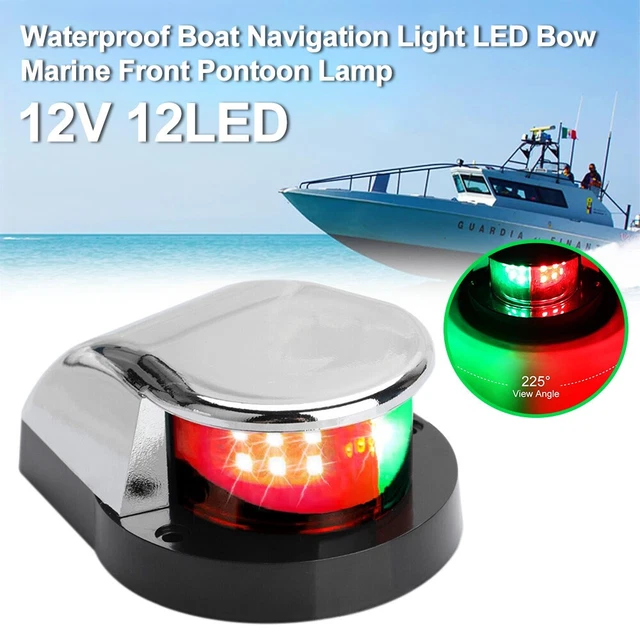 BOAT NAVIGATION LIGHTS Red Green LED Marine Navigation Light Boat Bow ...