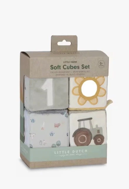 LITTLE FARM 4 Soft Blocks Baby Activity Toy (little Duch) £17.21 ...