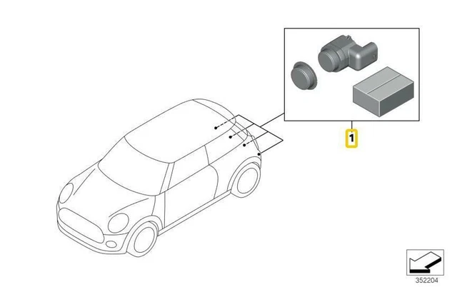 GENUINE MINI F55 F56 Rear Parking Distance Control Retrofit kit ...